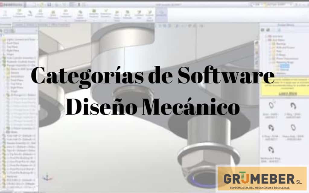 Categorías de software para el diseño mecánico